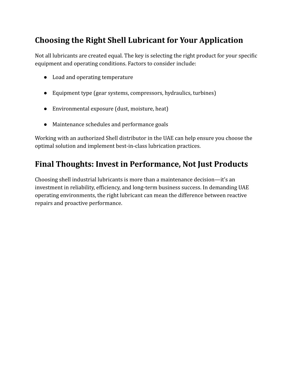PPT - Choosing Shell Industrial Lubricants for Long-Term Operational ...