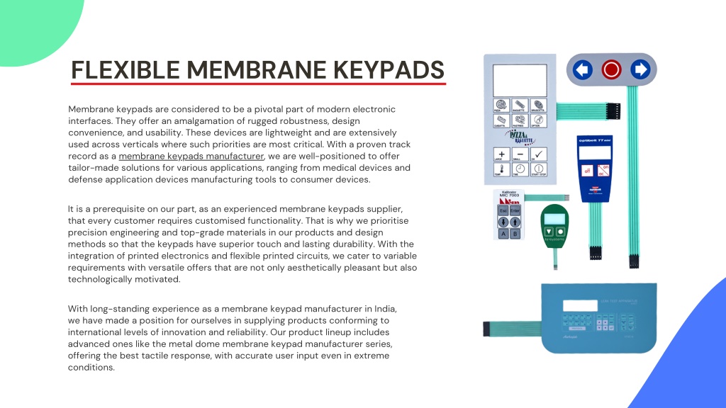 PPT - Trusted Membrane Keypads Manufacturer in India PowerPoint ...