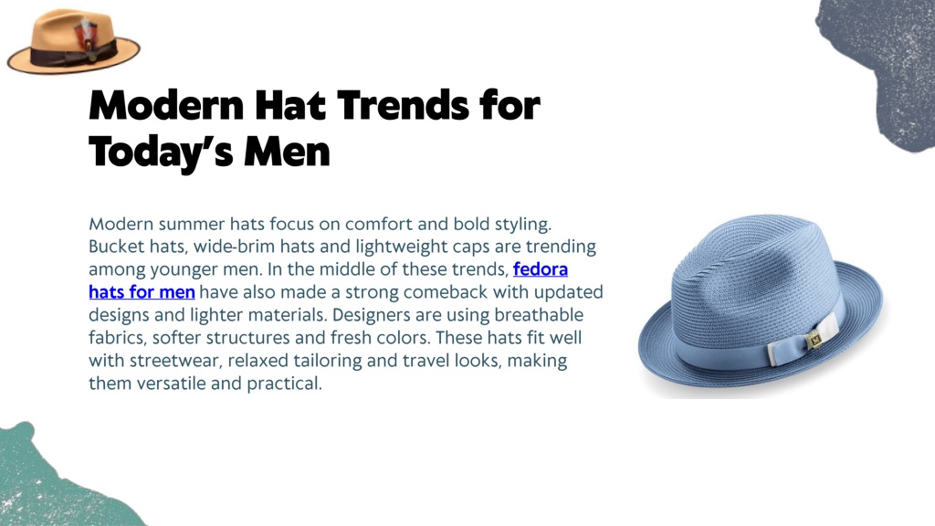PPT - Classic and Modern Summer Hats for Men PowerPoint Presentation ...
