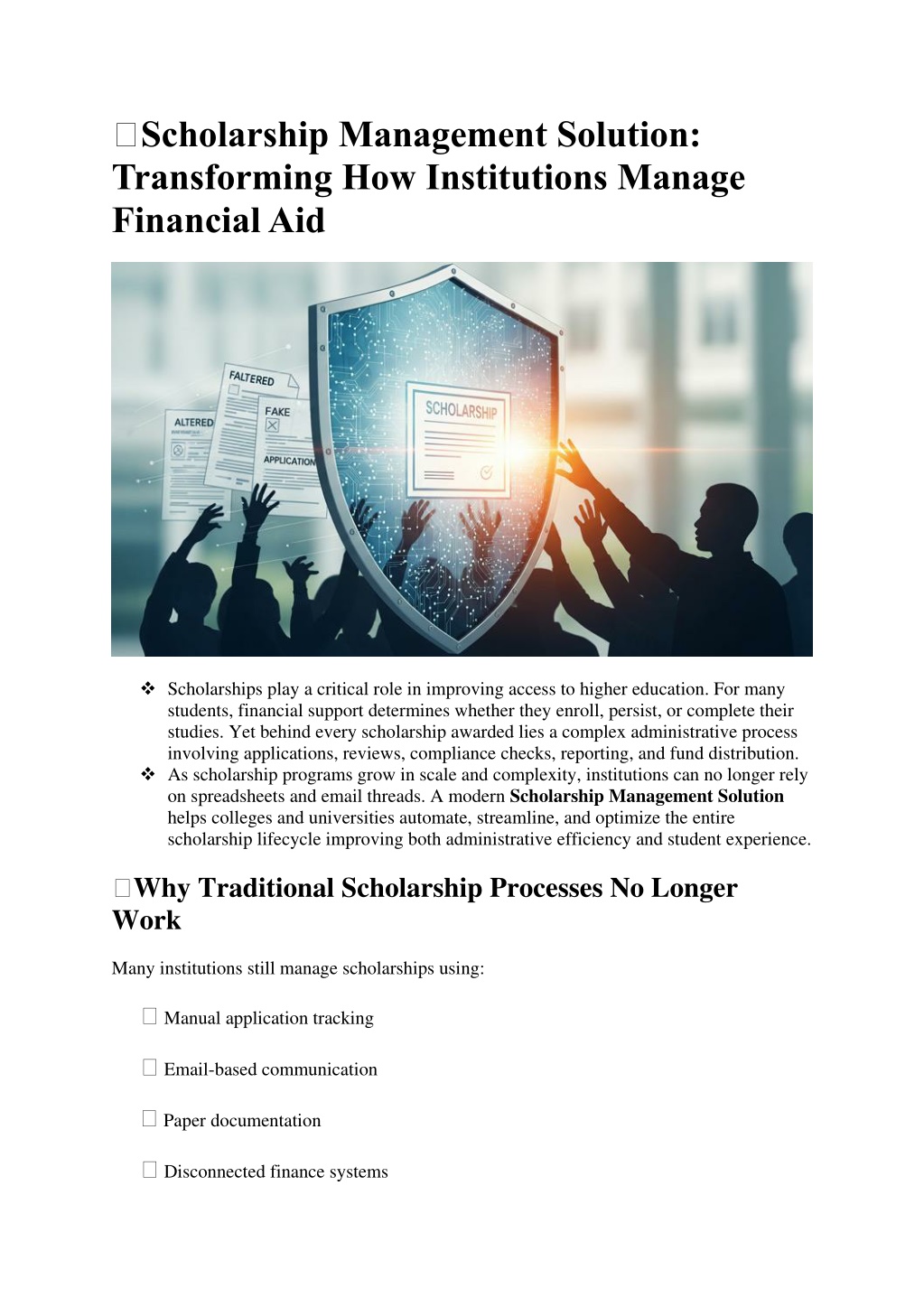 PPT - Scholarship Management Solution Transforming How Institutions ...
