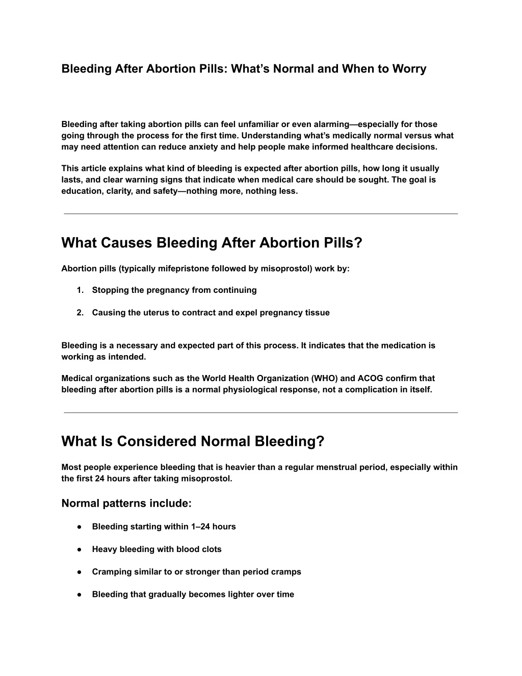 PPT - Bleeding After Abortion Pills_ What’s Normal and When to Worry ...