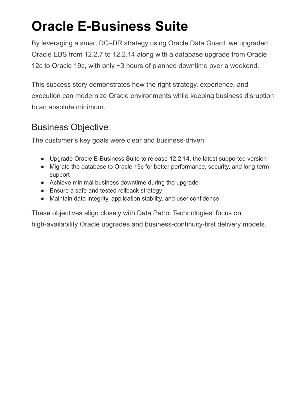 PPT - Oracle E-Business Suite Upgrade Without Downtime_ A Real-World ...