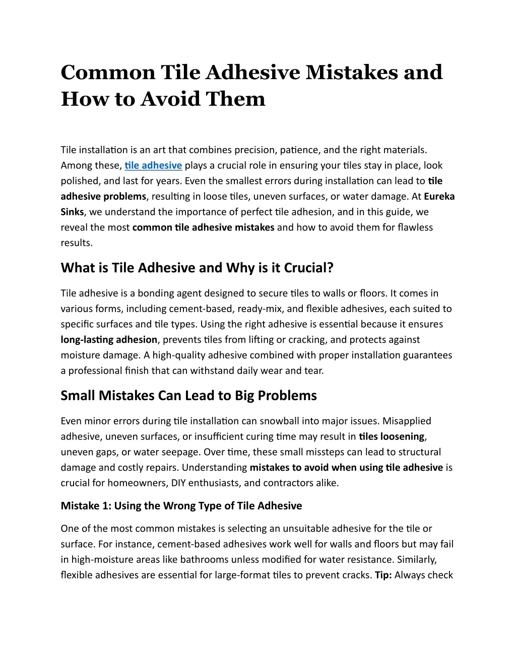 PPT - Common Tile Adhesive Mistakes and How to Avoid Them PowerPoint ...