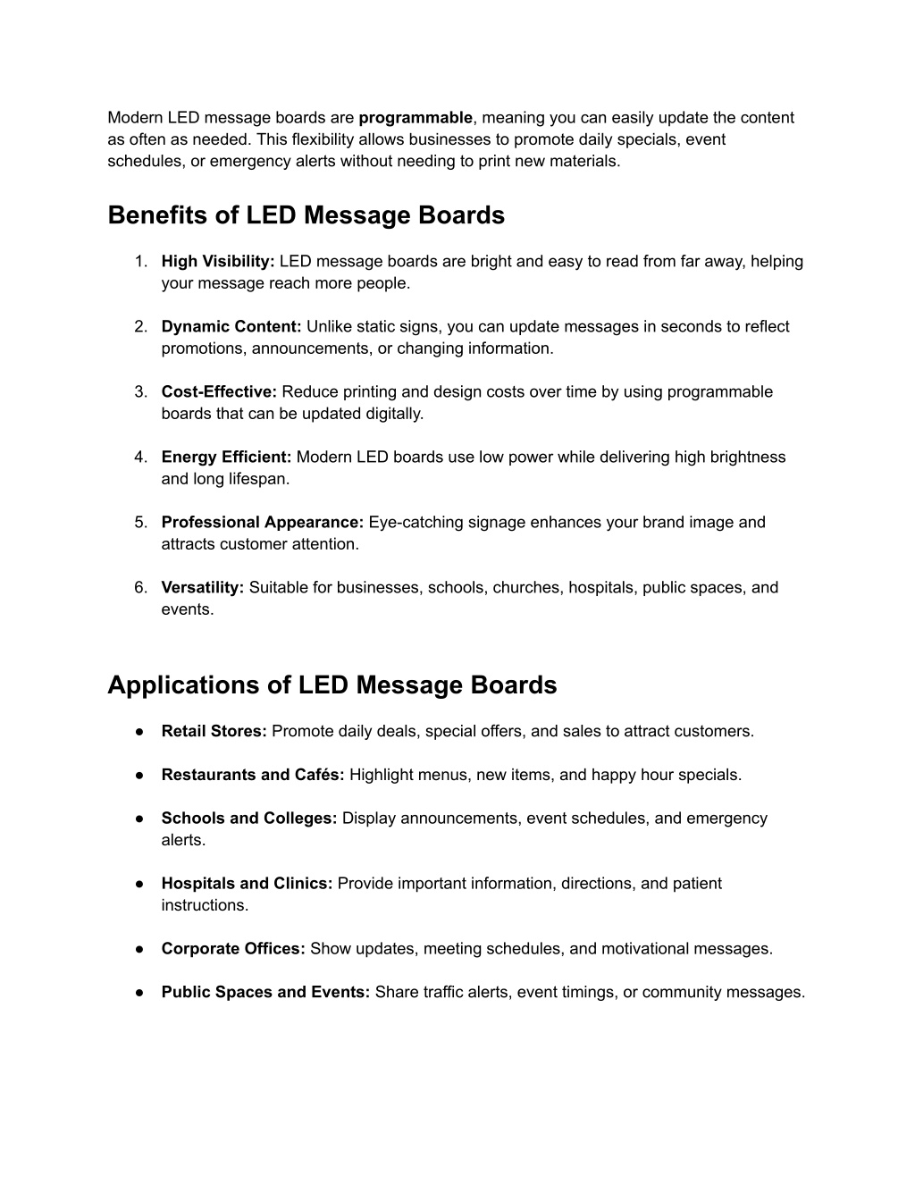 PPT - LED Message Boards – Smart Digital Signage for High Visibility ...