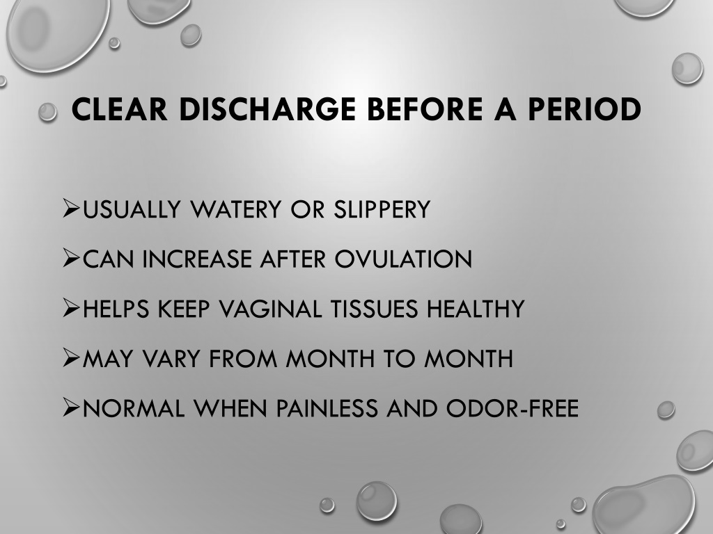 PPT - What Causes White or Clear Discharge Before a Period? PowerPoint ...