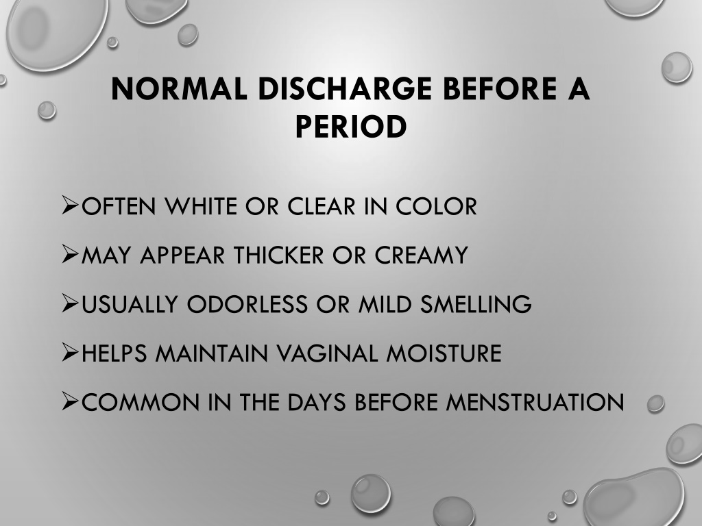 PPT - What Causes White or Clear Discharge Before a Period? PowerPoint ...