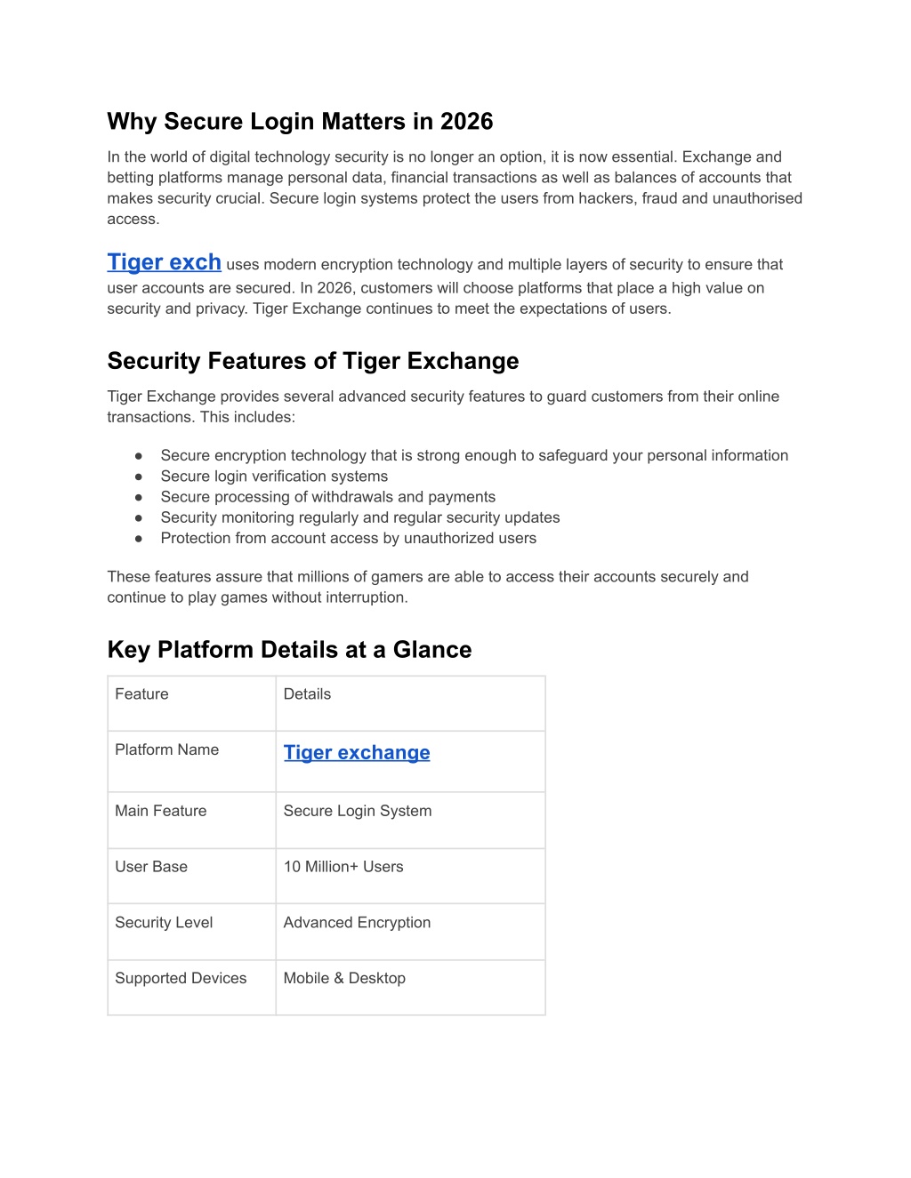 PPT - Tiger Exchange: Secure Login for Millions of Users in 2026 ...