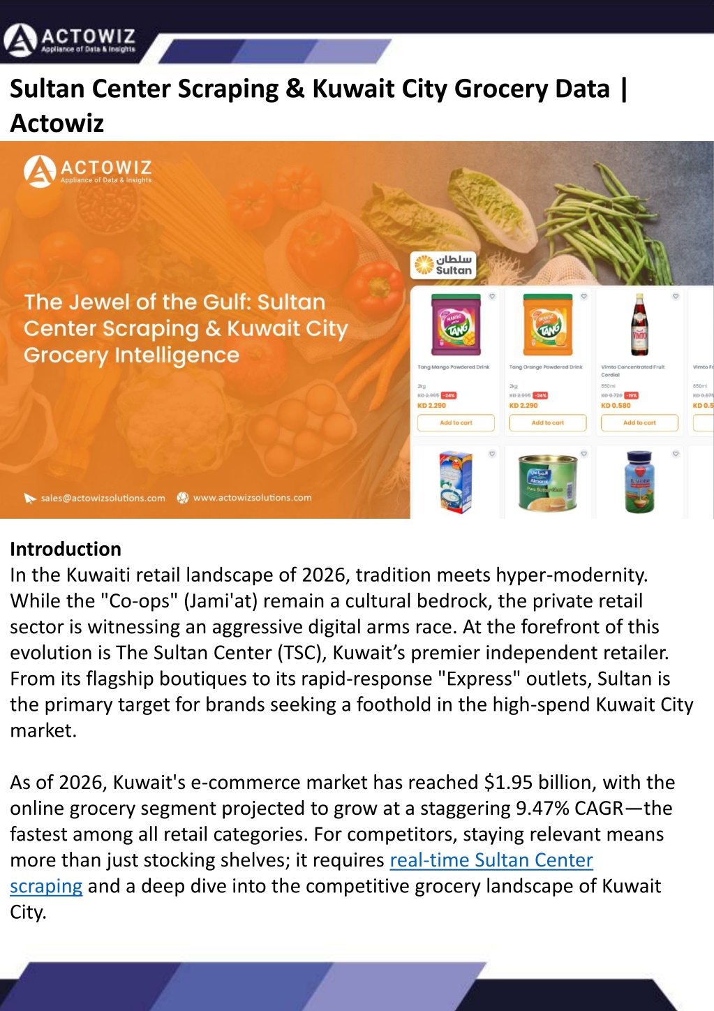 PPT - Sultan Center Scraping & Kuwait City Grocery Data Actowiz ...
