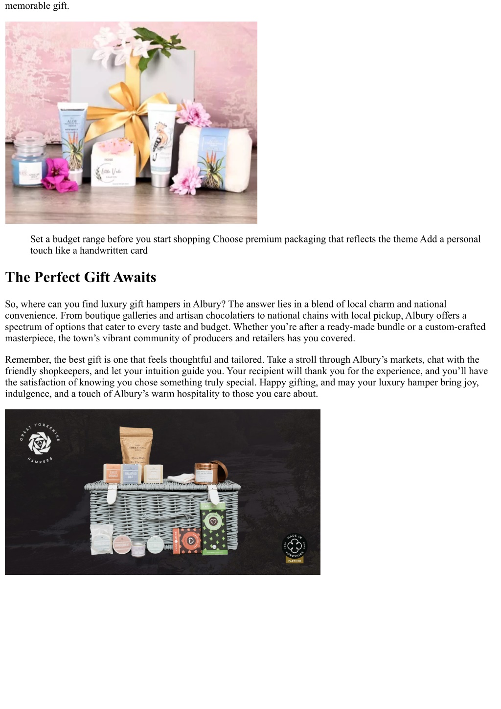 PPT - Where Can I Find Luxury Gift Hampers in Albury? A Guide to the ...