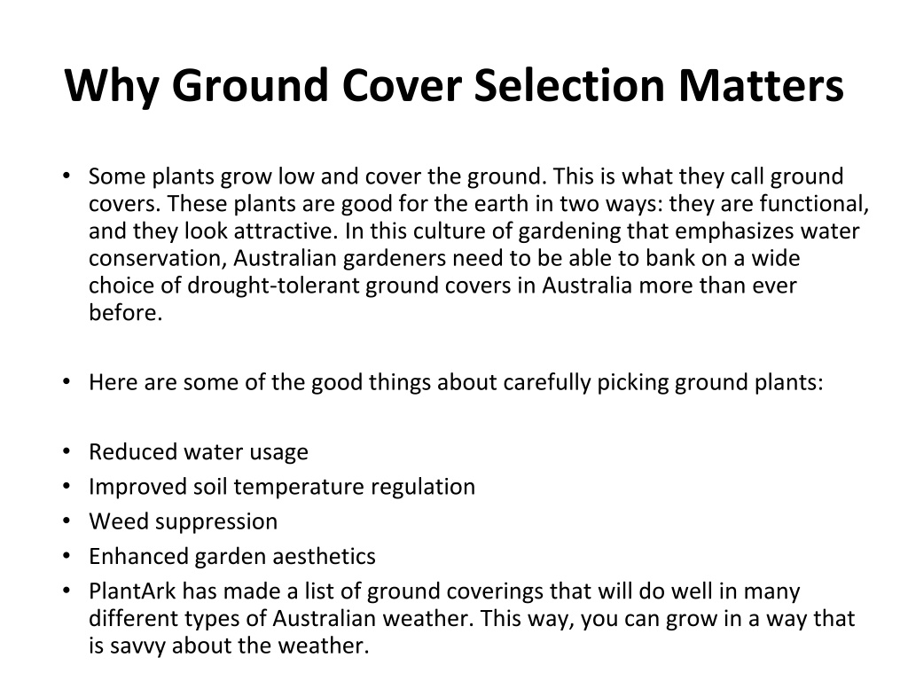 PPT - Australian Climate Zones and Ground Cover Selection PowerPoint ...