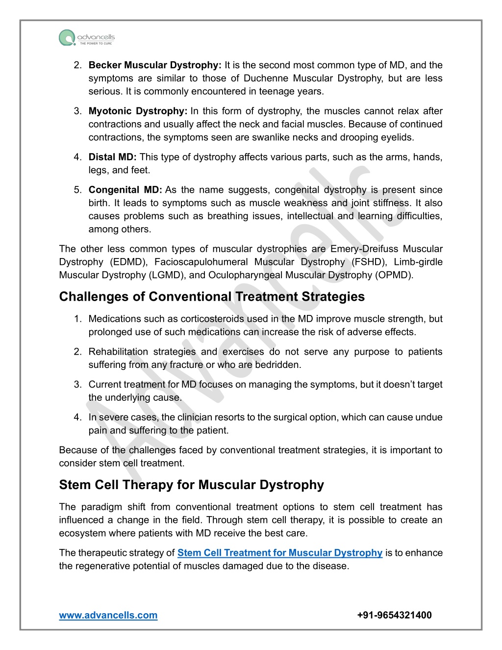 PPT - Muscular Dystrophy Treatment: The Role of Stem Cells in Recovery ...