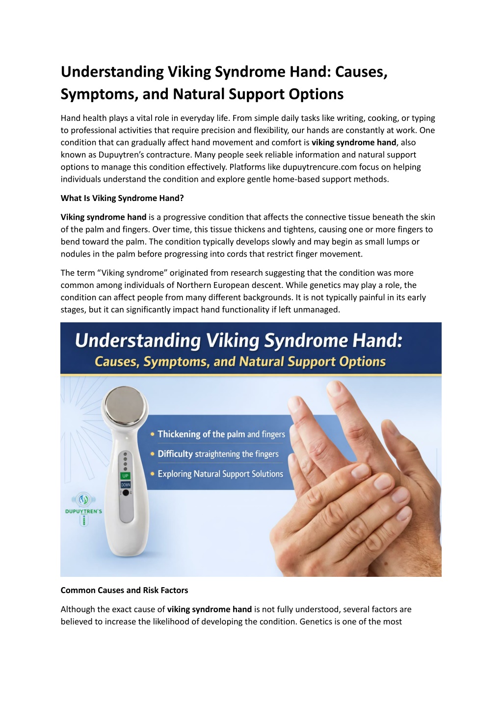PPT - Understanding Viking Syndrome Hand: Causes, Symptoms, and Natural ...