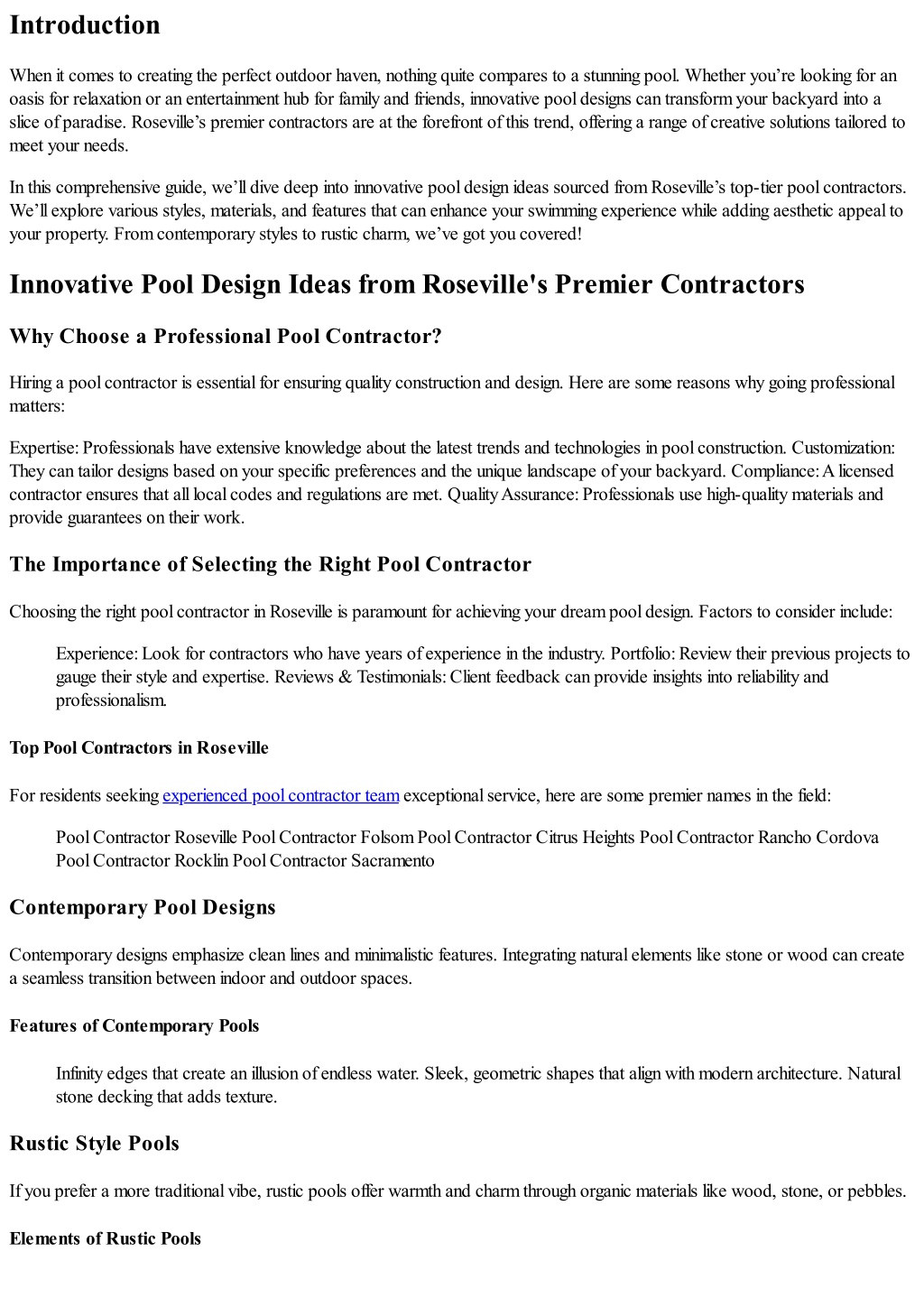 PPT - Innovative Pool Design Ideas from Roseville's Premier Contractors ...
