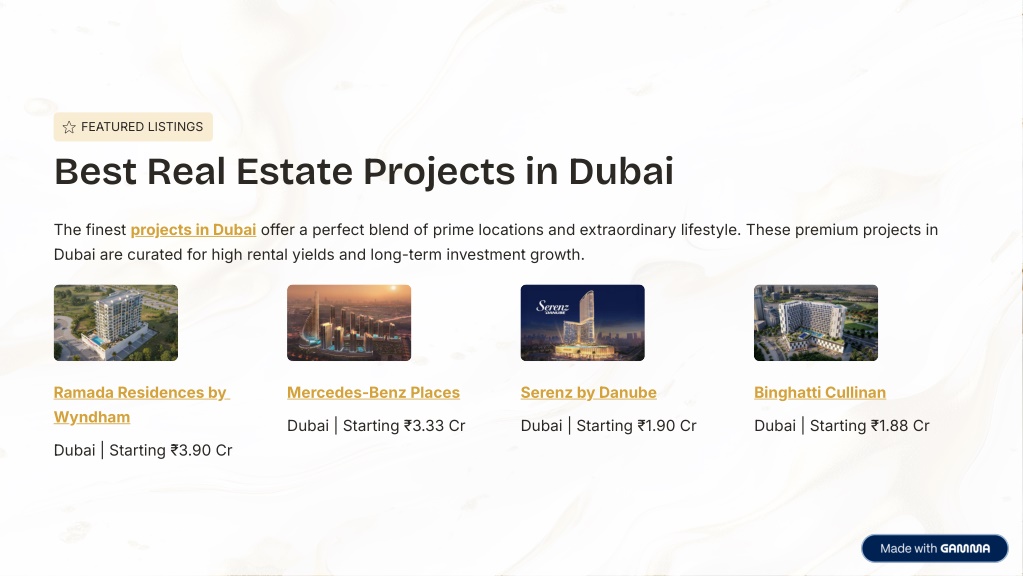 PPT - Explore High ROI New Projects in Dubai PowerPoint Presentation ...