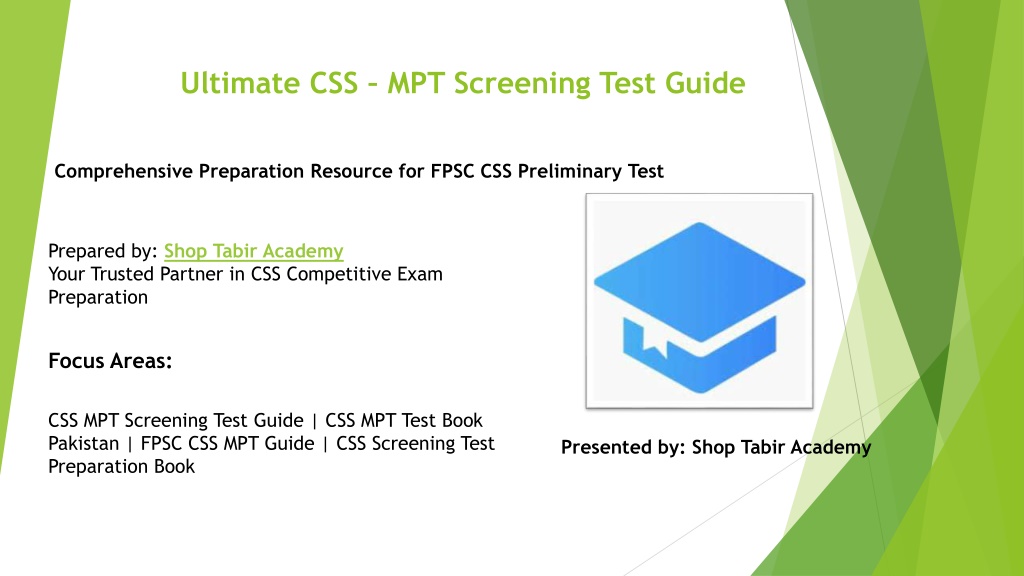 PPT - Best CSS MPT Book Pakistan for FPSC Screening Test PowerPoint ...