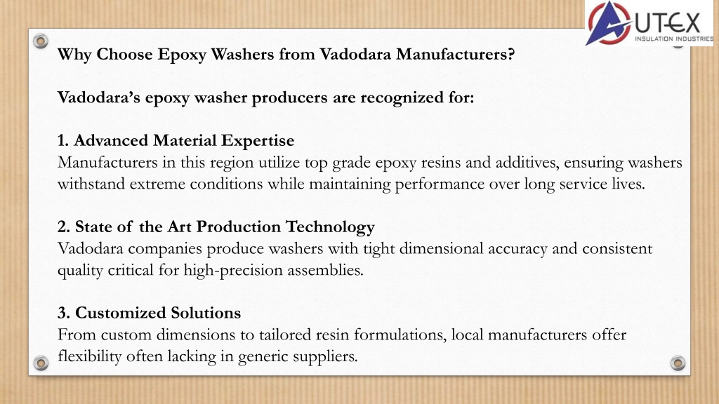 PPT - Custom Epoxy Washer and FRP Bush & Cylinder Manufacturing in ...