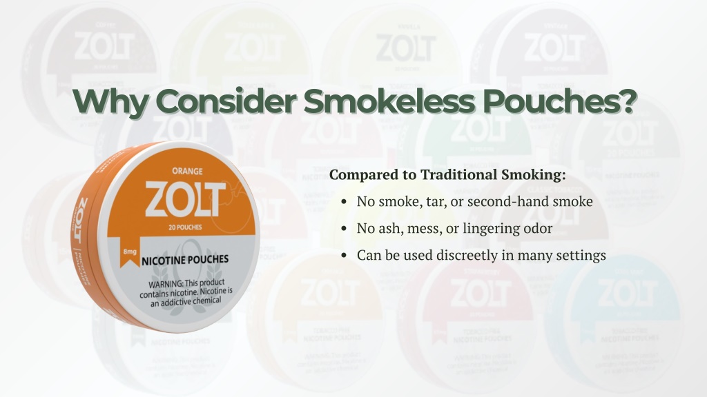 PPT - Smokeless Pouches A Safer, Tobacco-Free Nicotine Alternative ...