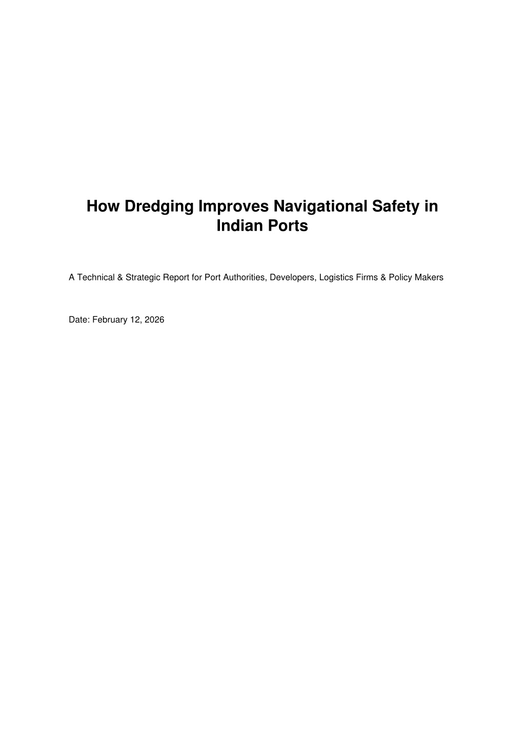 PPT - How Dredging Improves Navigational Safety in Indian Ports ...