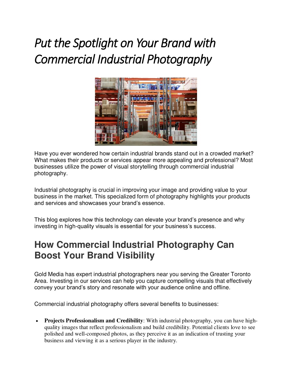 PPT - Put the Spotlight on Your Brand with Commercial Industrial ...