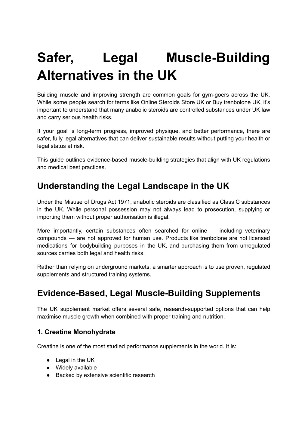 PPT - Legal Muscle-Building Alternatives in the UK for Safe and ...