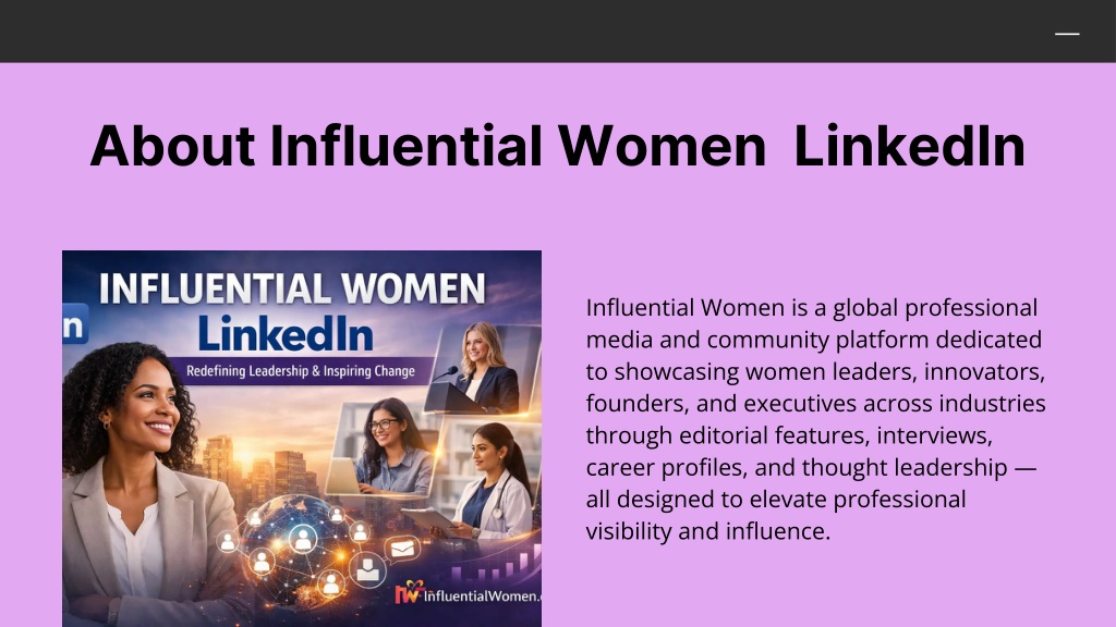 PPT - Influential Women LinkedIn – Highlighting Women Leaders ...