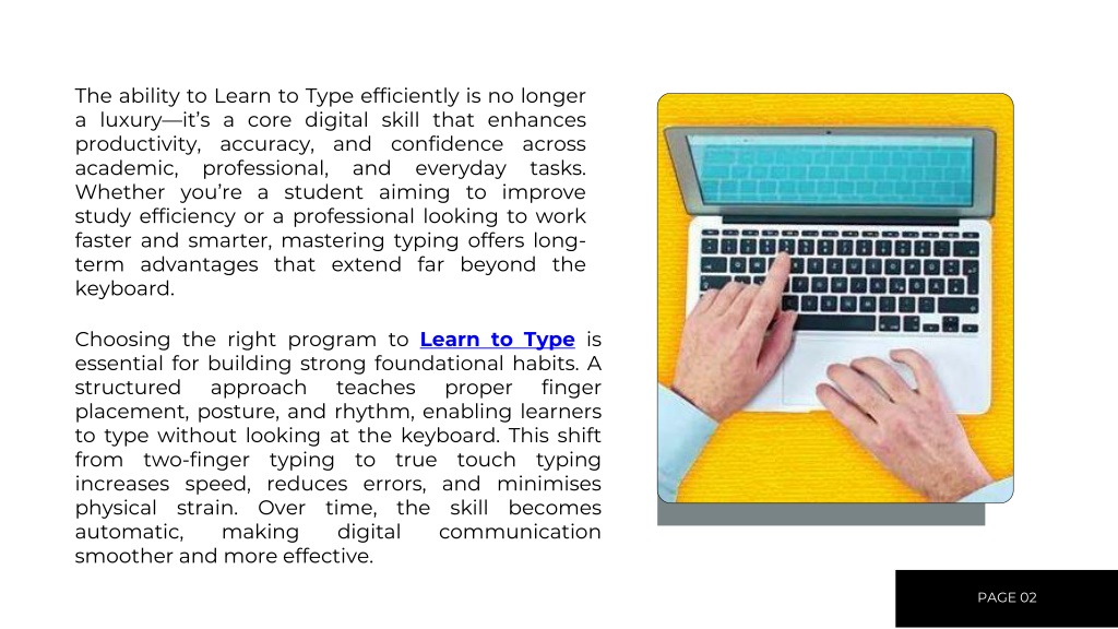 PPT - Learn to Type with Confidence Building Essential Skills for the ...
