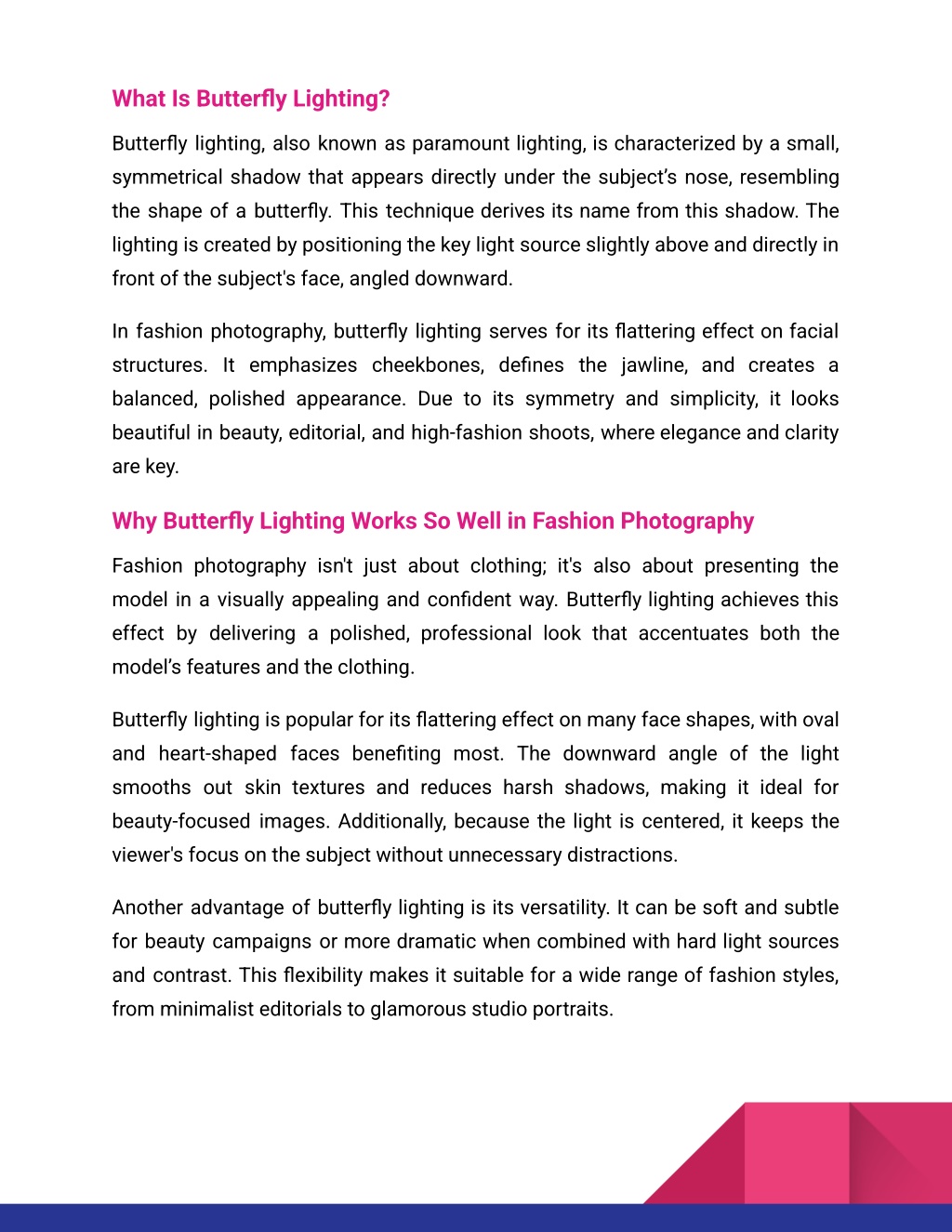 PPT - Understanding the Art of Butterfly Lighting in Fashion ...