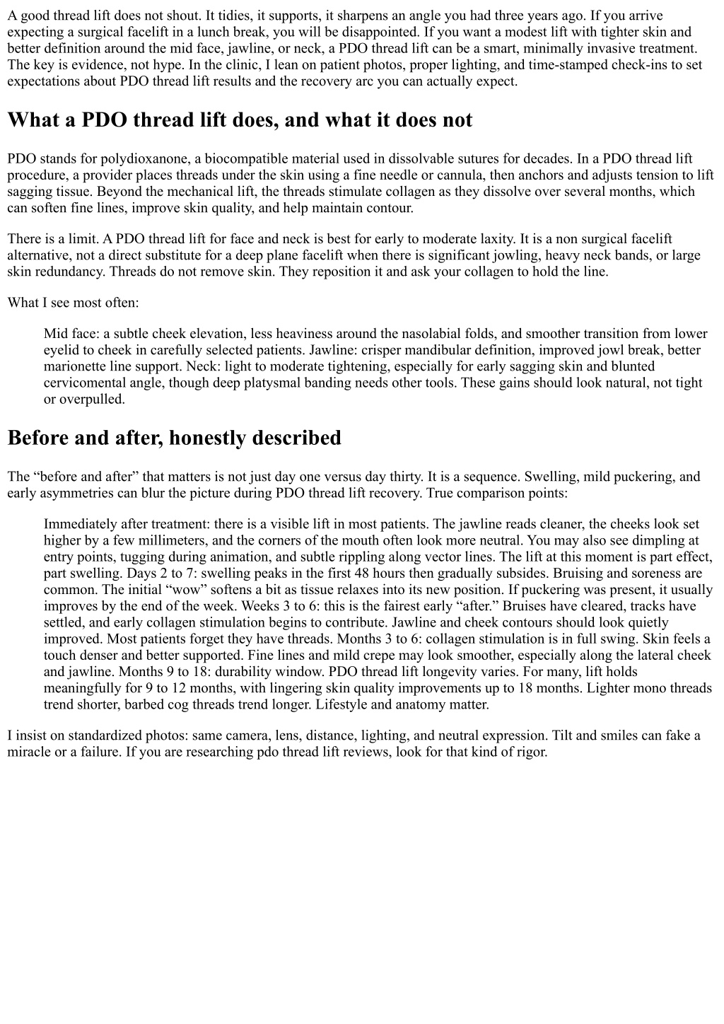 PPT - PDO Thread Lift Before and After: Realistic Results and Timeline ...