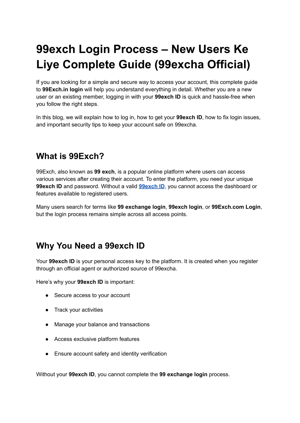 PPT - 99exch Login Process – New Users Ke Liye Complete Guide (99excha ...