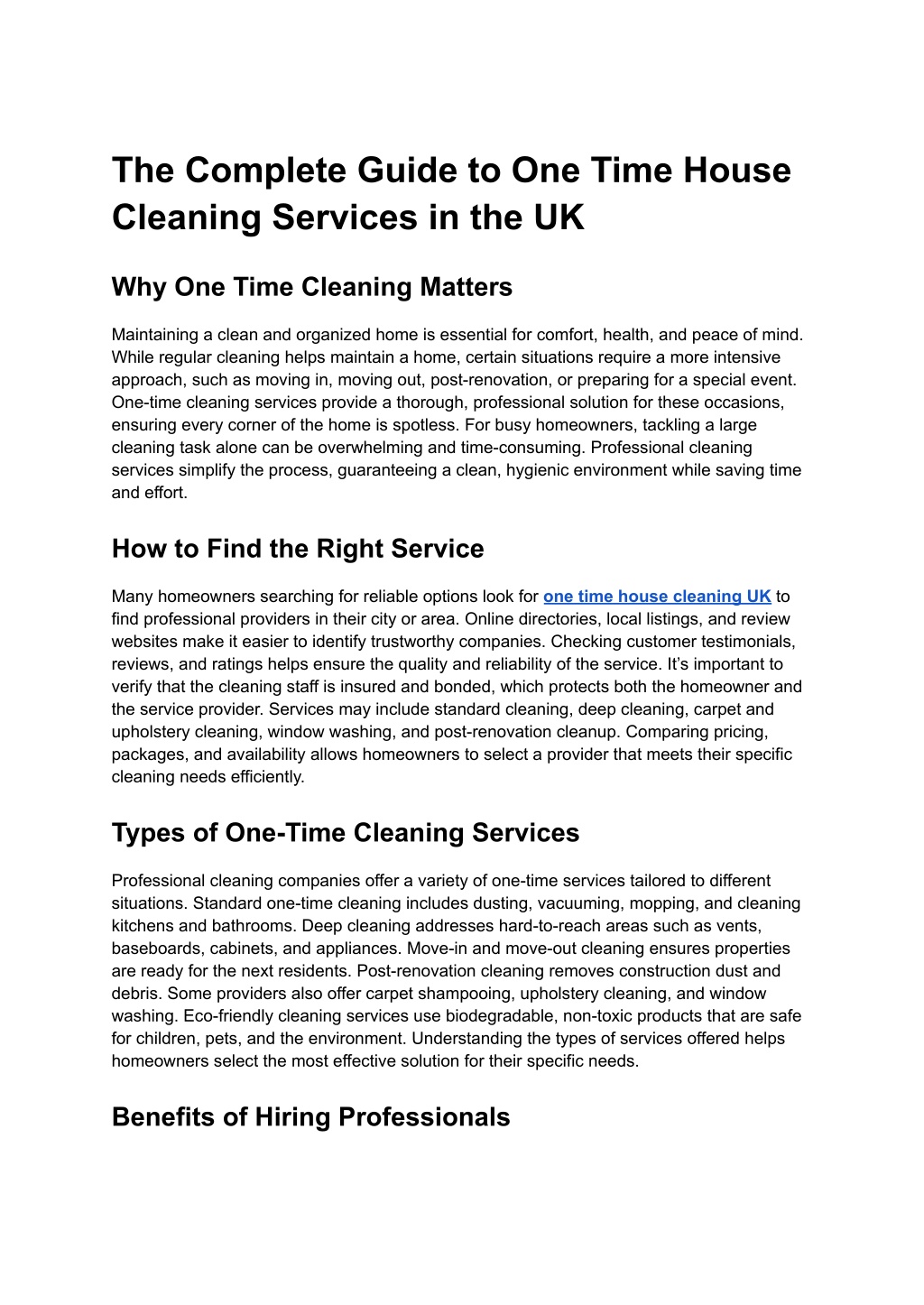 PPT - 7_ The Complete Guide to One Time House Cleaning Services in the ...