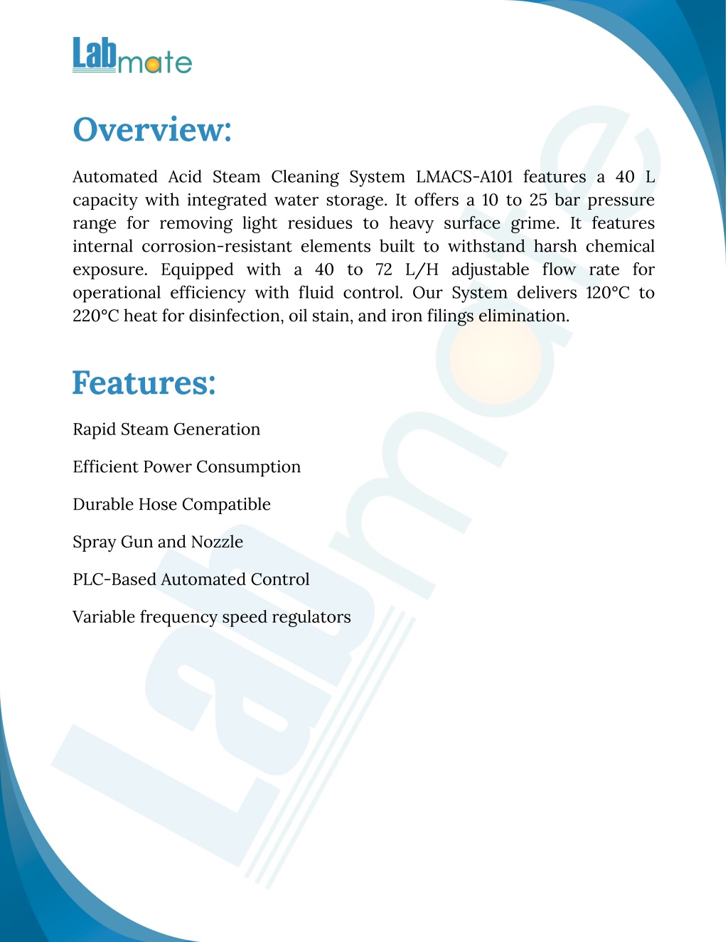 PPT - Automated Acid Steam Cleaning System LMACS-A101 - Steam Cleaning ...