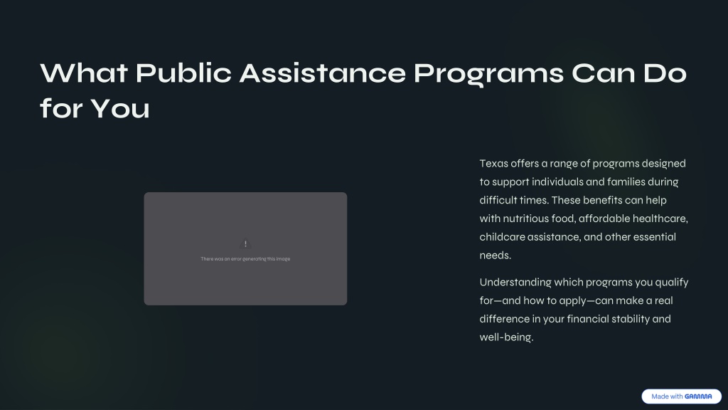 PPT - Navigating Texas Public Assistance Benefits – A Simple Step-by ...