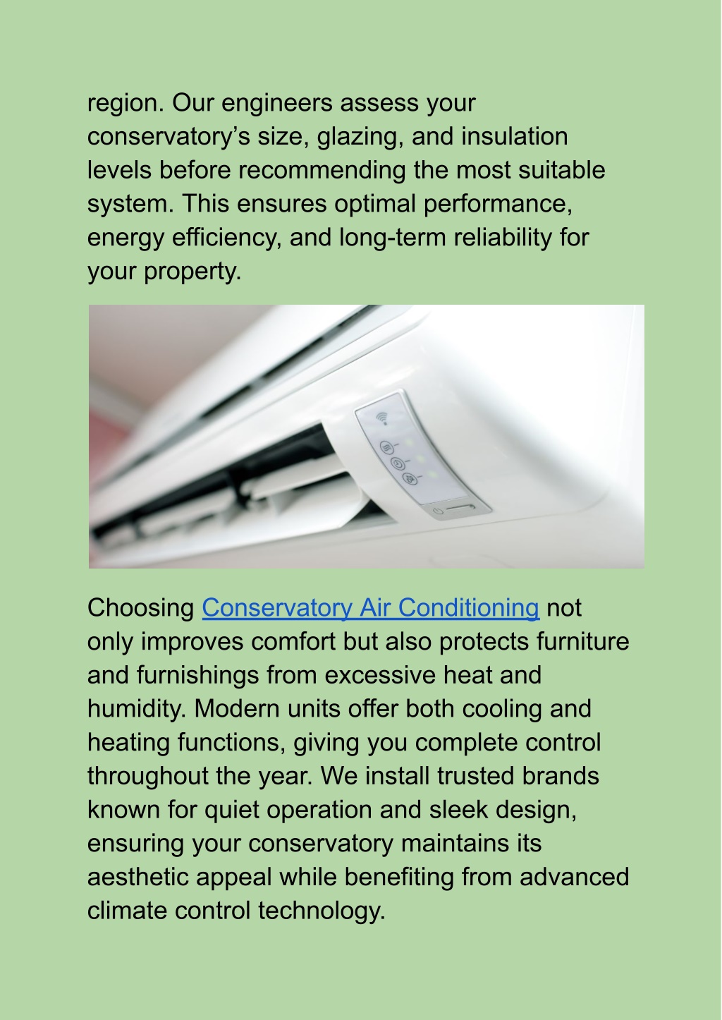 PPT - Conservatory Air Conditioning: Energy-Efficient Comfort for Every ...