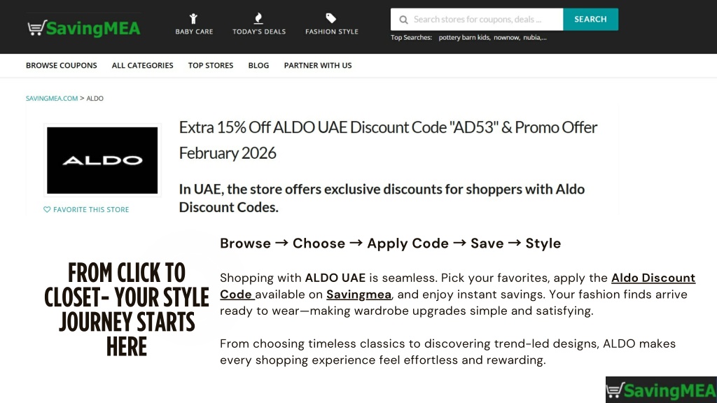 PPT - Aldo Discount Code UAE 2026 Get 15% OFF & Save Big on Shoes, Bags ...