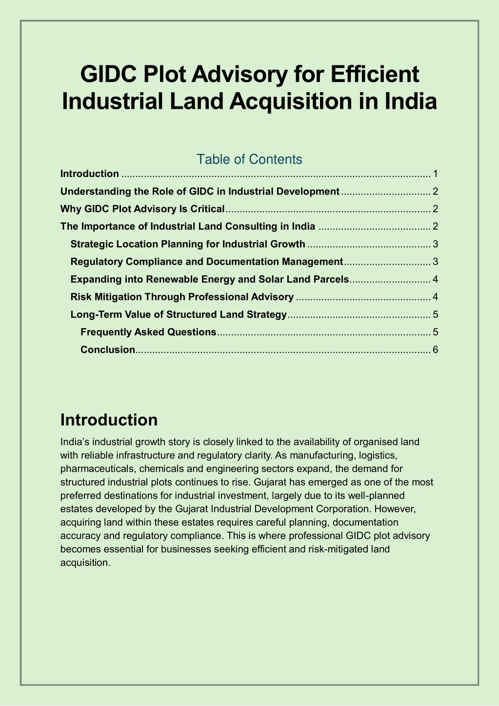 PPT - GIDC Plot Advisory for Efficient Industrial Land Acquisition in ...