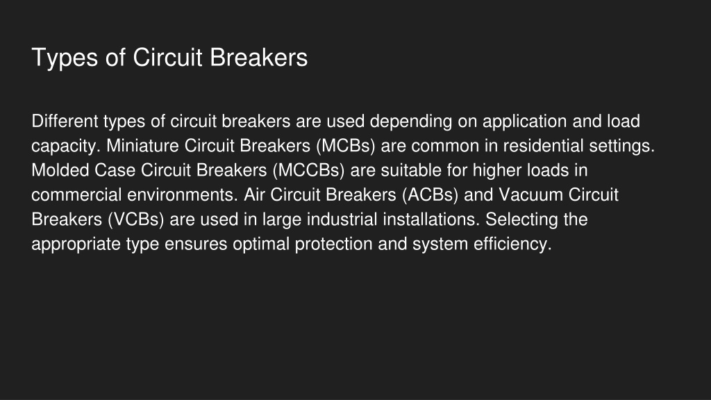 PPT - Understanding Circuit Breakers and Their Role in Electrical ...