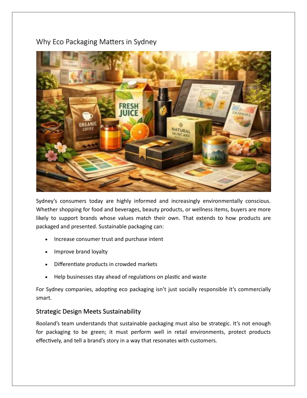 PPT - Eco Packaging Design Sydney: How Rooland Is Leading the ...