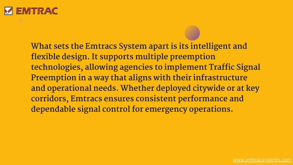 PPT - Traffic Signal Preemption How the Emtracs System Transforms ...
