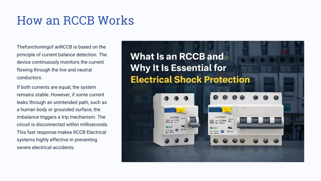 PPT - What Is an RCCB and Why It Is Essential for Electrical Shock ...
