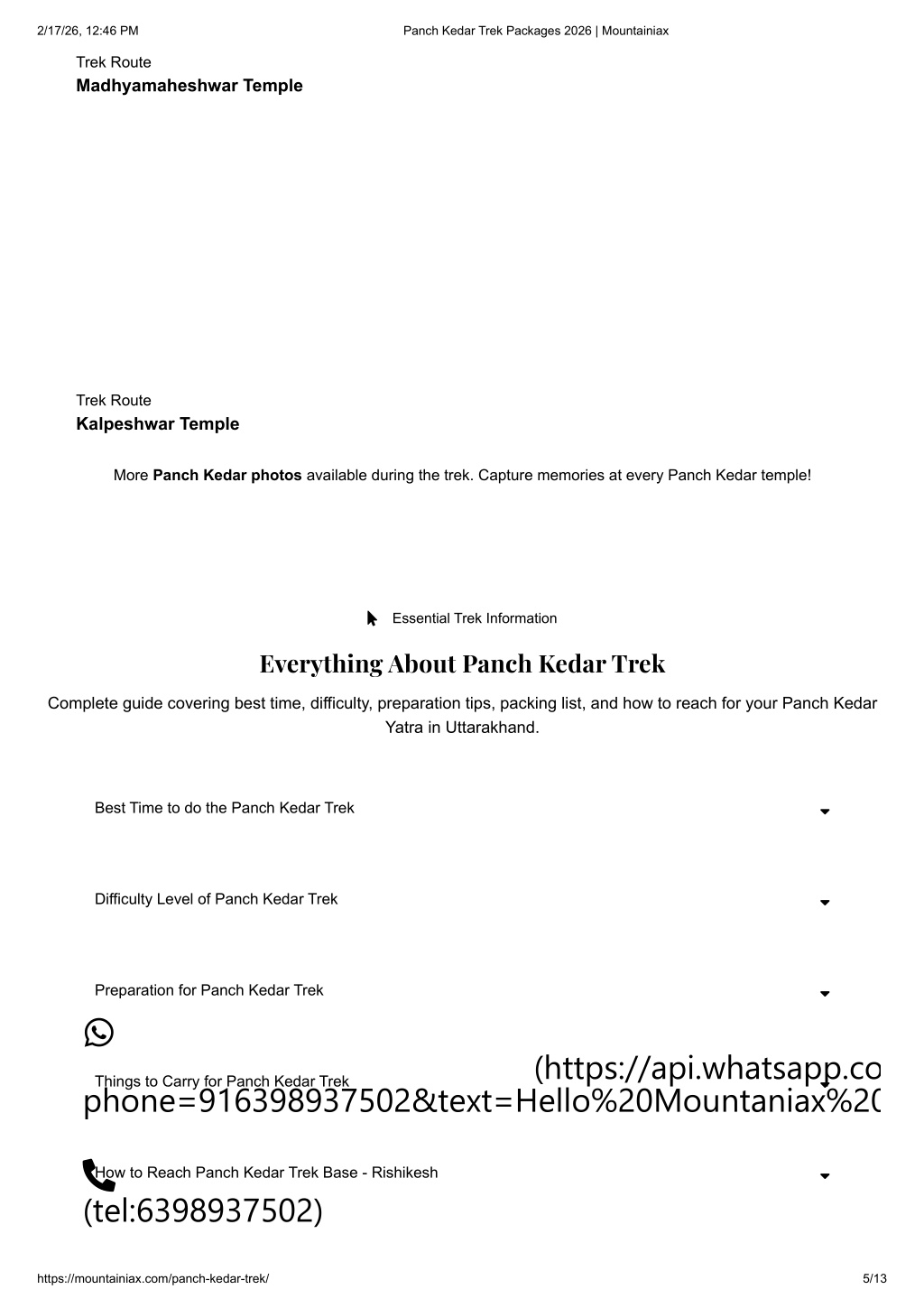 PPT - Panch Kedar Trek Packages 2026 _ Mountainiax PowerPoint ...