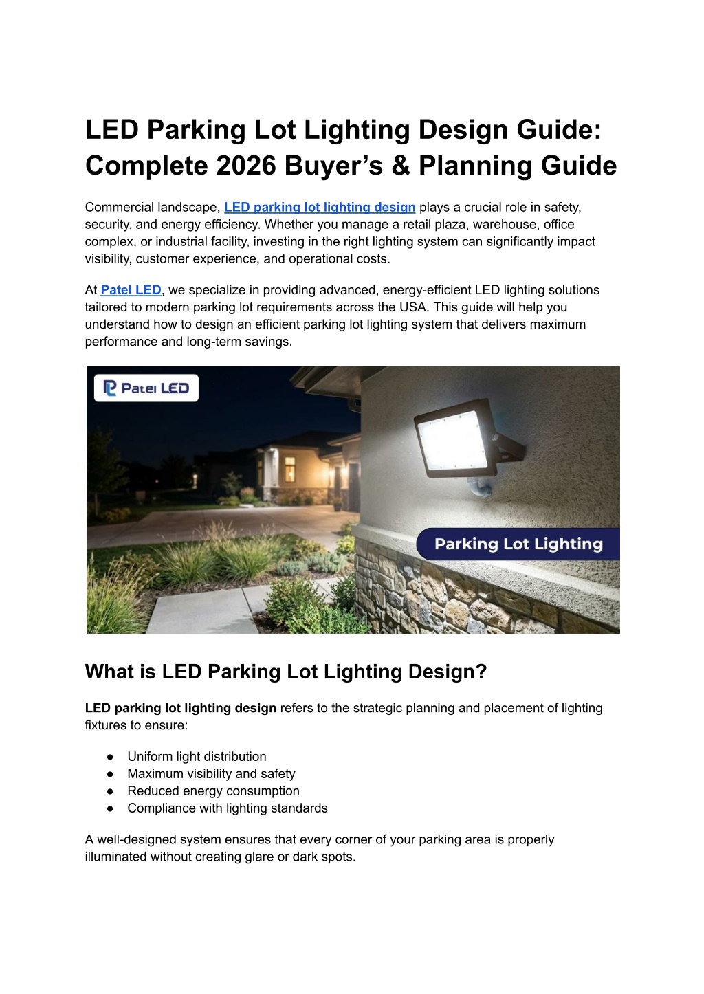 PPT - LED Parking Lot Lighting Design Guide_ Complete 2026 Buyer’s ...