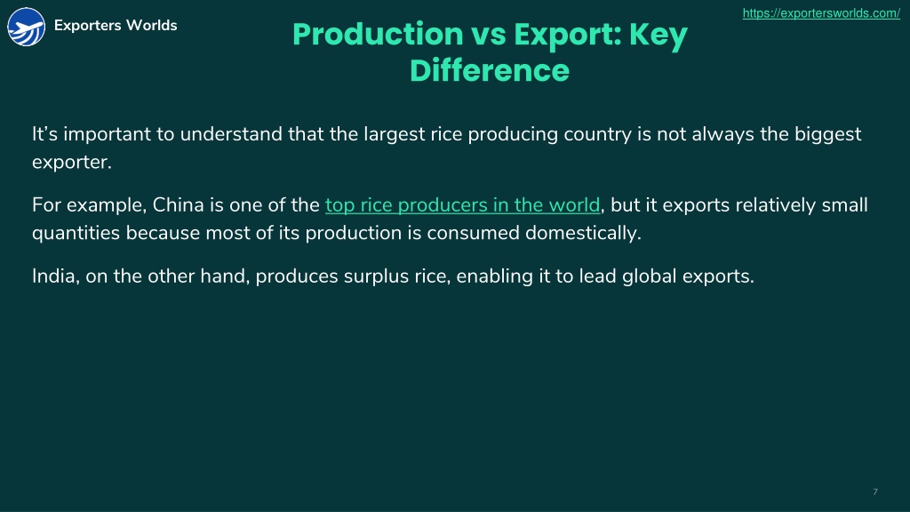 PPT - Biggest Rice Exporter in the World 2025 – Top Countries ...