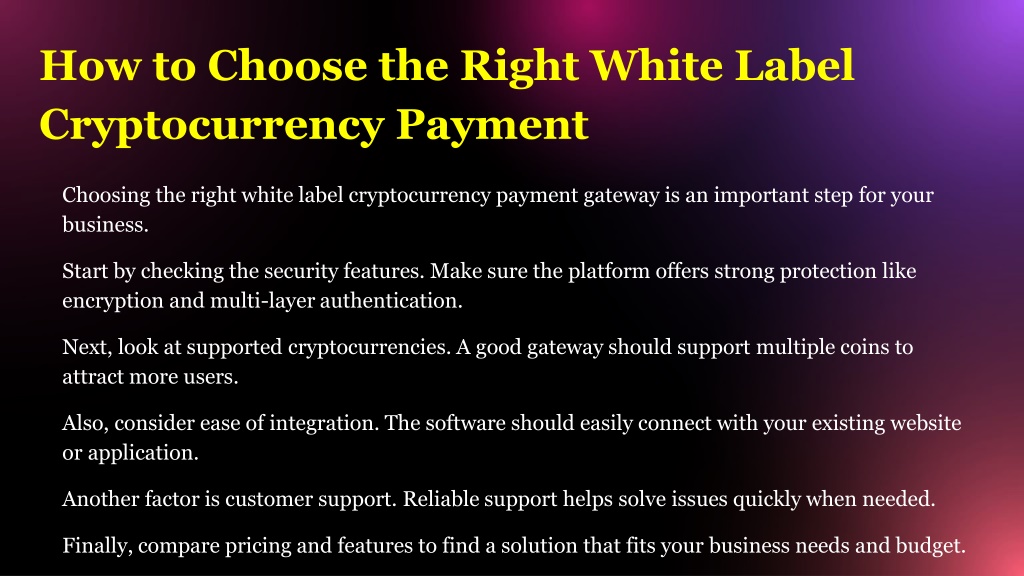 PPT - _Next-Gen Digital Payment Solutions - White Label Cryptocurrency ...