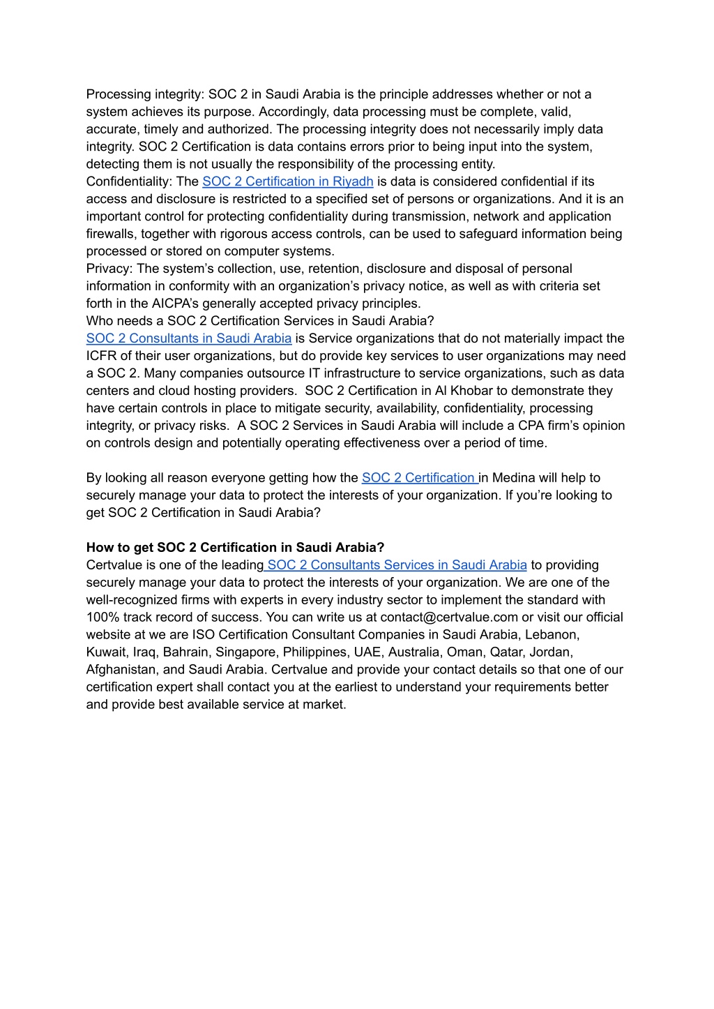 PPT - SOC 2 Certification in Saudi Arabia PowerPoint Presentation, free ...