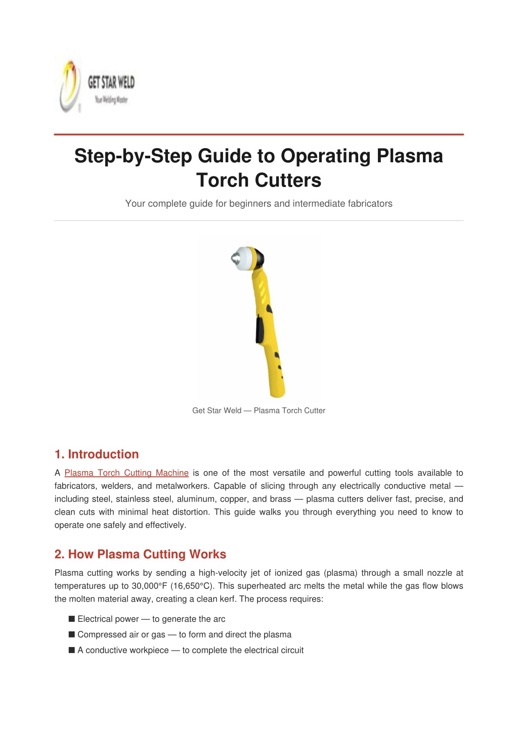 PPT - Step-by-Step Guide to Operating Plasma Torch Cutting Machine ...